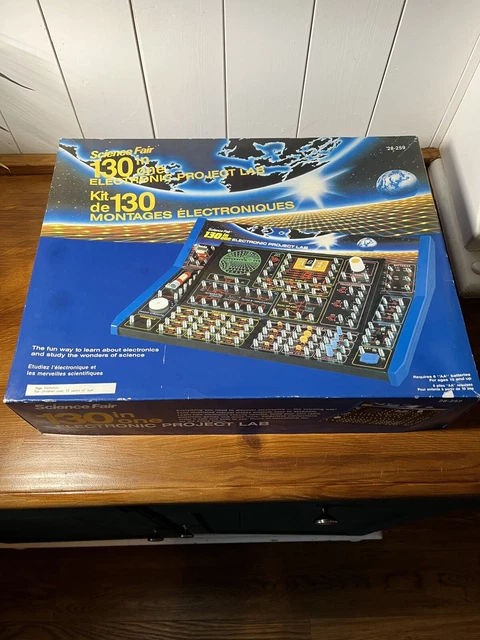 1990 VINTAGE SCIENCE Fair Electronic Project Lab 130 In One + Manual ...