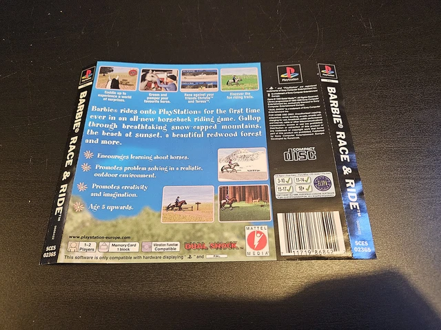 BARBIE RACE & Ride Rear insert lay PS1 Playstation One £1.11 - PicClick UK