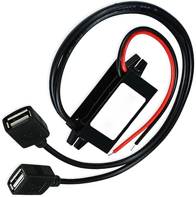 DC12V/24V TO 5V 3A Dual USB Converter Buck Module Power Adapter DC ...