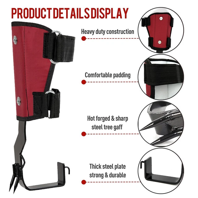 SAFETY TREE CLIMBING Spike Set 2 Gear Survival Hunting Tool With Safety ...