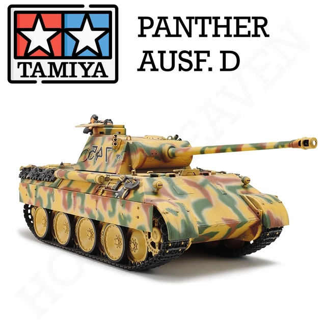 TAMIYA 1/35 DEUTSCHER Panther Ausf.D Tank Modellbausatz Schneller ...
