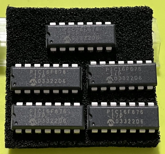X5 PCS PIC16F676-I/P 14-Pin, Flash-Based 8-Bit CMOS Microcontroller $14 ...