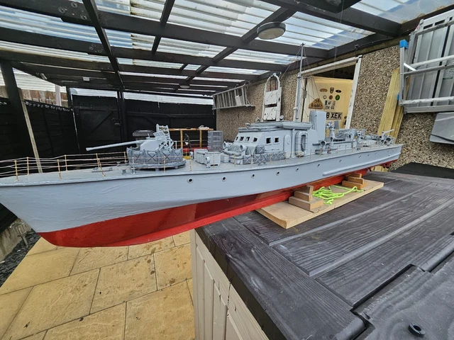 LARGE SCALE RADIO controlled warship (Fairmile B Sub chaser) £156.72 ...