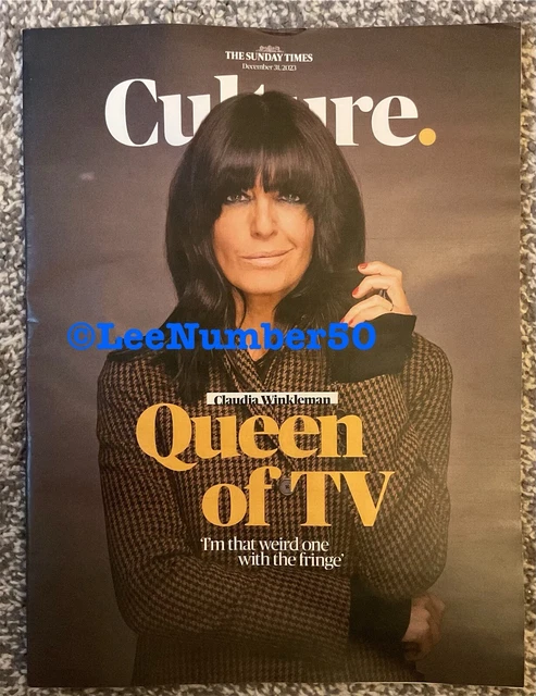 TIMES CULTURE MAGAZINE Claudia Winkleman 31/12/23 John Williams Tate ...