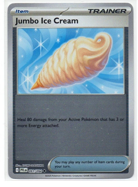 JUMBO ICE CREAM Reverse Holo ME02: Phantasmal Flames 091/094 Pokemon ...