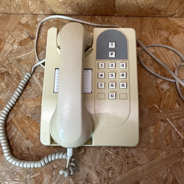 VINTAGE 1980 BT Push Button Telephone Phone 617 - Cream - Untested £3. ...