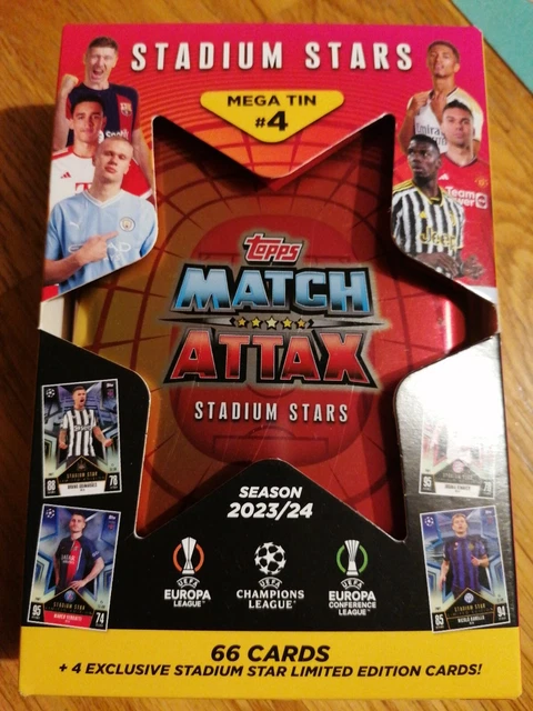 TOPPS STADIUM STARS 2023/24 23 24 Mega TIN 4 - Match Attax TCG * £14.99 - PicClick UK