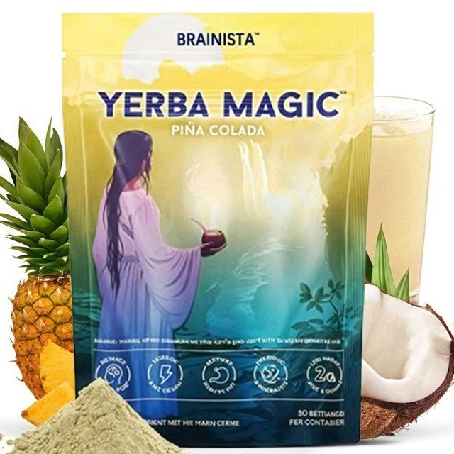 YERBA MAGIC YERBA Mate Instant Tea Powder-30 Servings Super Probiotics ...