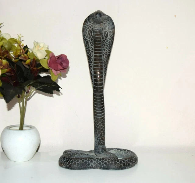 KING COBRA SERPENT Idol de Collection Laiton Statue Naag Devta Inspire ...