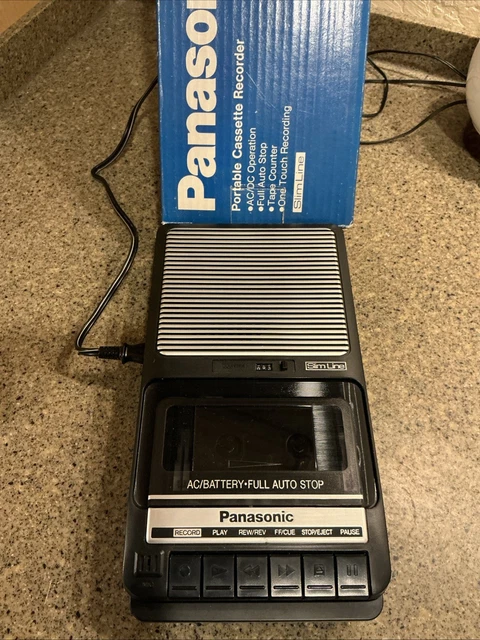 PANASONIC PORTABLE CASSETTE Recorder SlimLine RQ-2102 TESTED WORKS w ...