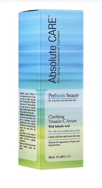 ABSOLUTE CARE PREBIOTIC Beauty Clarifying Vitamin C Serum Salicylic ...