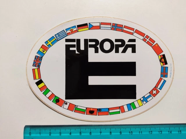 ADESIVO EUROPA AUTO STICKER AUTOCOLLANT AUFKLEBER VINTAGE 80s ORIGINAL ...