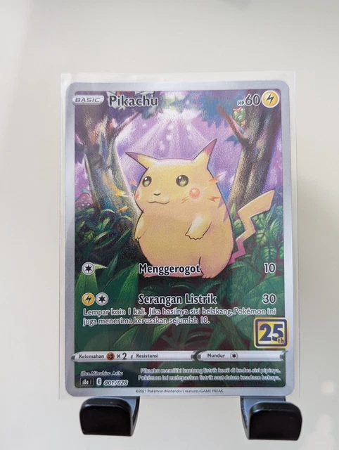 PIKACHU 001/028 S8A 25th Anniversary Collection - Pokemon TCG Card Indonesian $3.00 - PicClick AU