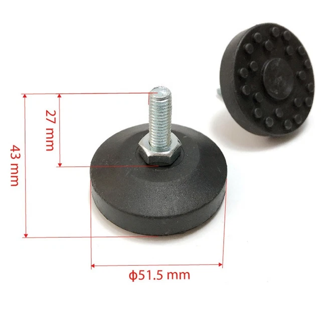 SCREW FOOT PADS Set of 4 NonSlip Design for Fitness Equipment Stability ...