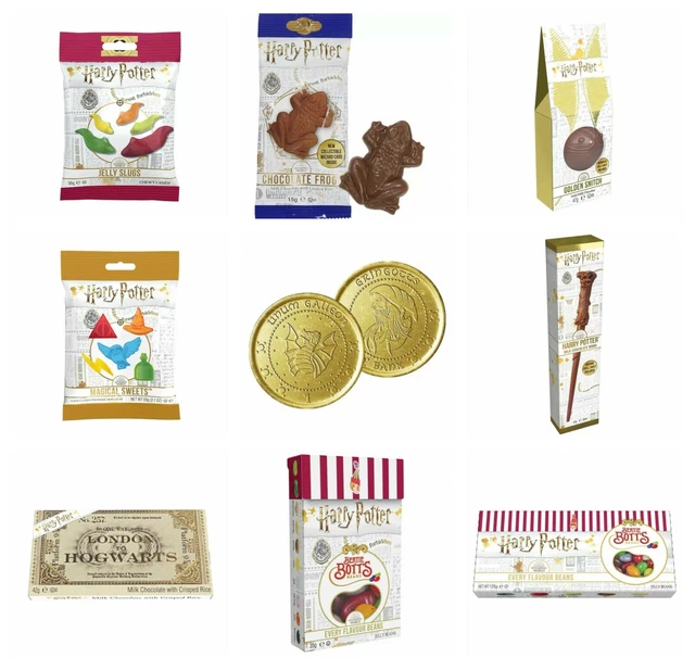 HARRY POTTER MILK Chocolate Coin Frog Hogwarts Sweets & Bertie Botts ...