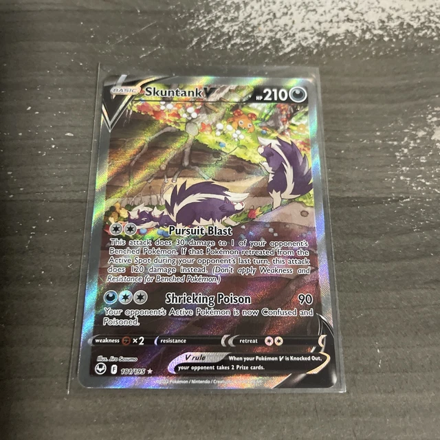 POKÉMON TCG SKUNTANK V Silver Tempest 181/195 Holo Ultra Rare ALT ART Mint / NM EUR 8,83 ...