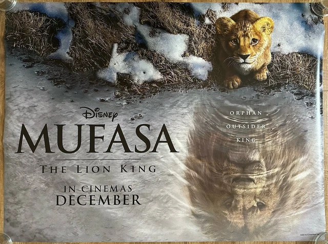 MUFASA THE LION King Original UK Quad Cinema Film Poster £11.12 ...
