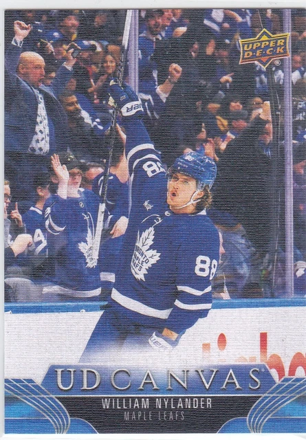 2023/24 UD..WILLIAM NYLANDER..CANVAS..CARD # C76..Maple Leafs.free Combined Ship EUR 2,46 ...
