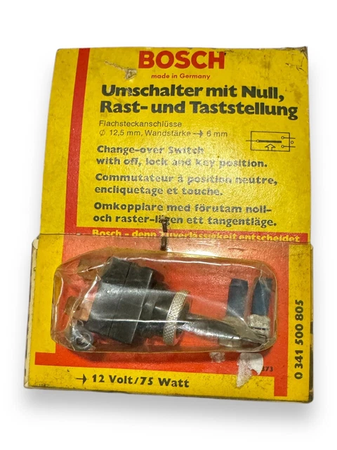 CLASSIC BOSCH NOS Change Over Switch 12v, 0 341 500 805 Mercedes VW BMW ...