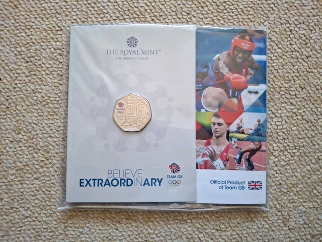 ROYAL MINT 2021 Team GB Olympic Games Tokyo 2020 50p Fifty Pence ...