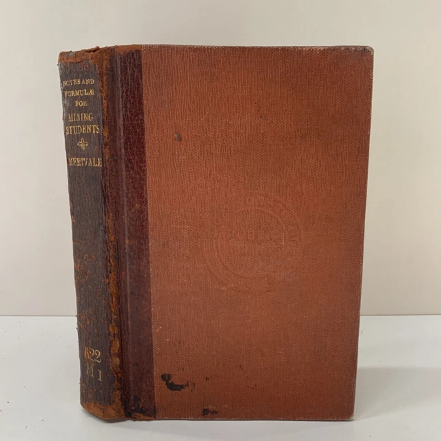 SALE NOTES AND Formulae for Mining Students 1890 Antique John Herman ...