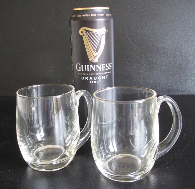 TWO VINTAGE GUINNESS Half Pint Glass Tankards 1960s £8.50 - PicClick UK