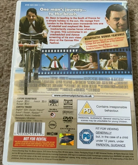 MR BEANS HOLIDAY Rowan Atkinson Dvd Comedy Film Regions 2 4 5 EUR 5,24 ...