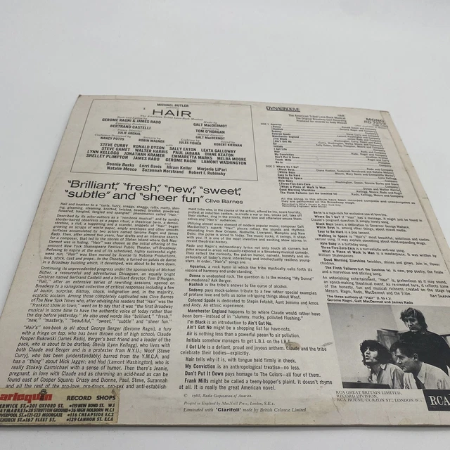 HAIR AMERICAN Tribal Love Rock Musical Broadway Cast 1968 Lp Aquarius ...