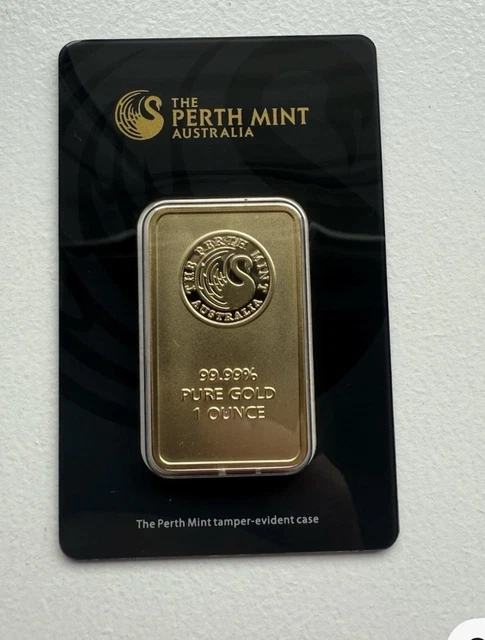 PERTH MINT GOLD Bar 1 Ounce Collectible Display Piece….. plated £537.08 ...