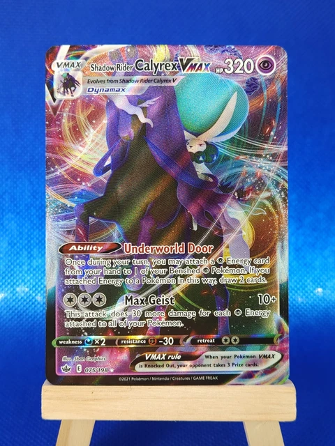 POKÉMON TCG SHADOW Rider Calyrex VMAX Chilling Reign 075/198 Holo Ultra ...