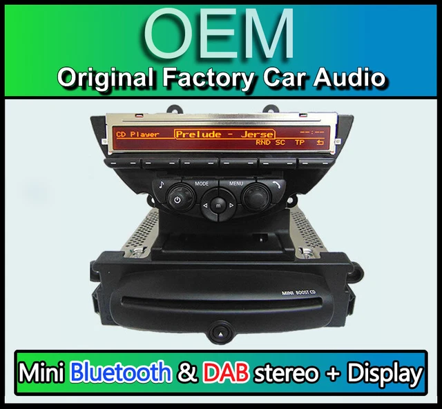 MINI COOPER LETTORE CD DAB radio Bluetooth USB AUX R56 Boost stereo con ...