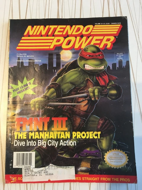NINTENDO POWER MAGAZINE issue 33 with Lemmings poster snes £22.00 ...