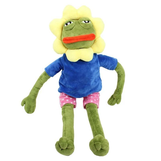 FROG FROG SAD Pepe Feels Bad Man Feels Good Man Sun Flower Doll Stuffed ...