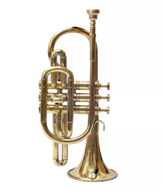 VENTE D'ENTREPÔT ! CORNET PLAT Bb FINITION LAITON ETUI + EMBOUT GRATUIT ...