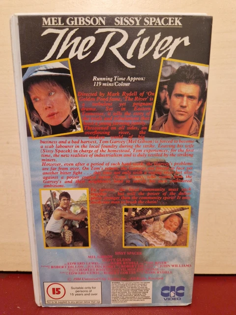 THE RIVER - Mel Gibson - Sissy Spacek - PRE-CERT PAL VHS Video Tape ...