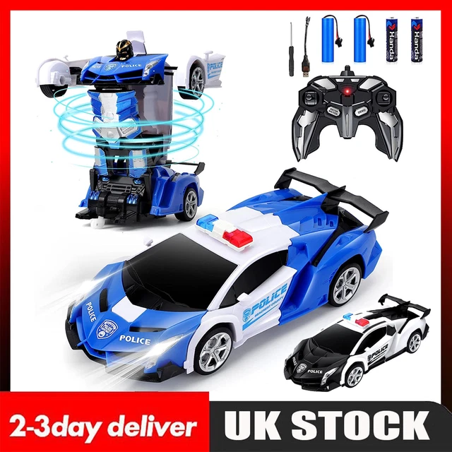 TRANSFORM RC ROBOT Police Car Remote Control 2 IN 1 Kids Boys Toys Gift ... TRANSFORM RC ROBOT Police Car Remote Control 2 IN 1 Kids Boys Toys Gift ...