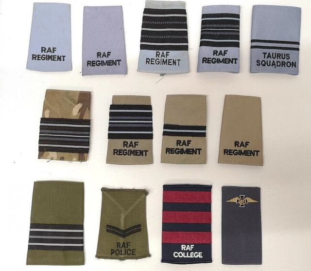 RAF ROYAL AIR Force Rank Slides Various Ranks & Colours Used £9.99 ...