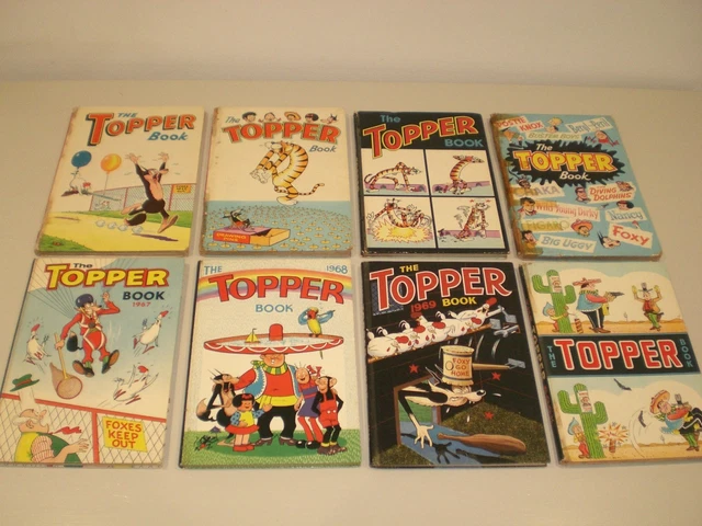 THE TOPPER BOOK - Vintage 1960's Comic Annuals Job Lot x8 1967 1968 ...