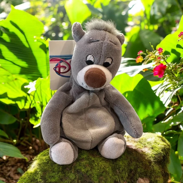 THE DISNEY STORE Baloo Plush Bear The Jungle Book 8” Bean Bag Toy ...