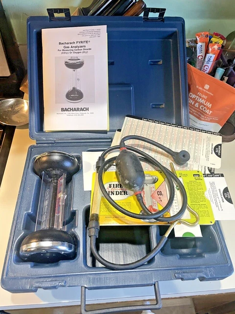 BACHARACH 10-5000 FYRITE Gas Analyzer Combustion Test Kit Set Up For O2 ...
