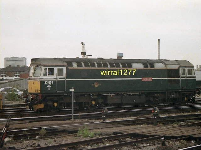 ORIGINAL RAILWAY PHOTOGRAPHIC negative Class 33 33008 at Bristol (2 ...
