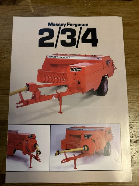 MASSEY FERGUSON BROCHURE For MF 2/3/4 Baler, 1985 £4.50 - PicClick UK