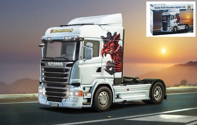SCANIA R730 STREAMLINE-HIGHLINE Truck Plastic Kit 1:24 Model ITALERI £ ...