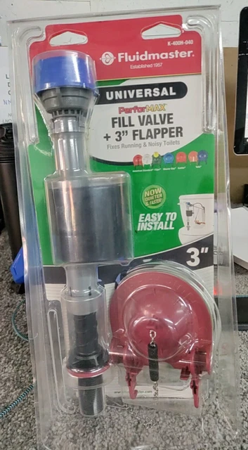 FLUIDMASTER PERFORMAX FILL Valve and 3-Inch Flapper Toilet Repair Kit EUR 7,31 - PicClick FR