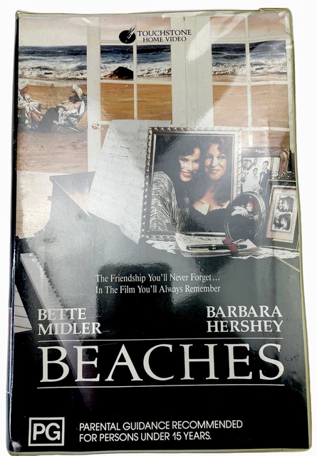 BEACHES VHS BETTE Milder Barbara Hershey Cassette Tape Large Clamshell ...
