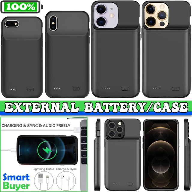 NEW EXTERNAL BATTERY Case for iPhone 6/7/8 X XS XR 11 12 pro max 12 ...