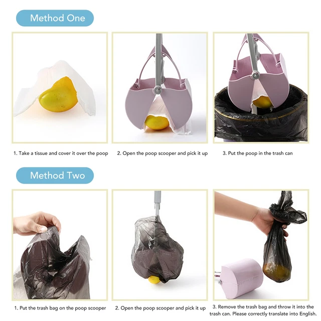 NON BREAKABLE PET Pooper Scooper For Dogs Long Handle High Strength ...