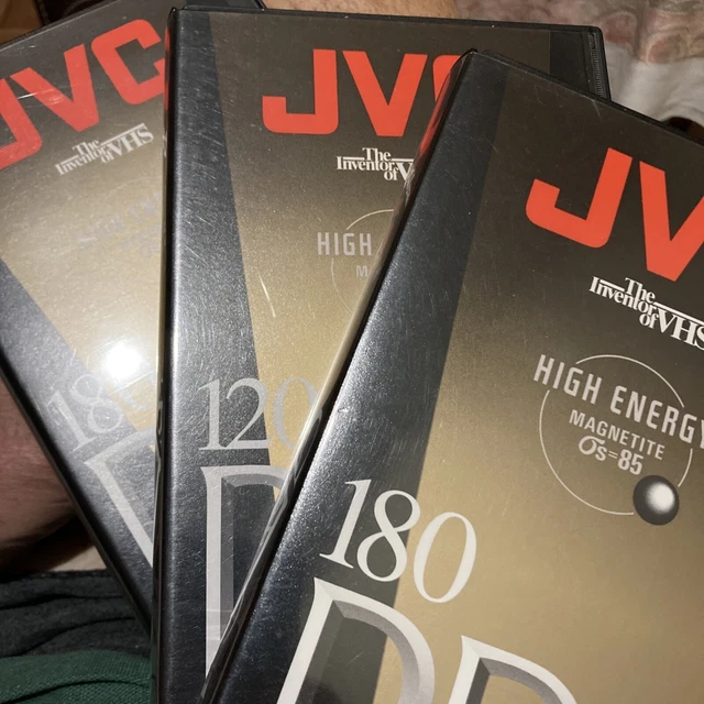 JVC PRO PROFESSIONAL A/V Master VHS Blank Tapes 2x E-180 & 1x E-120 ...