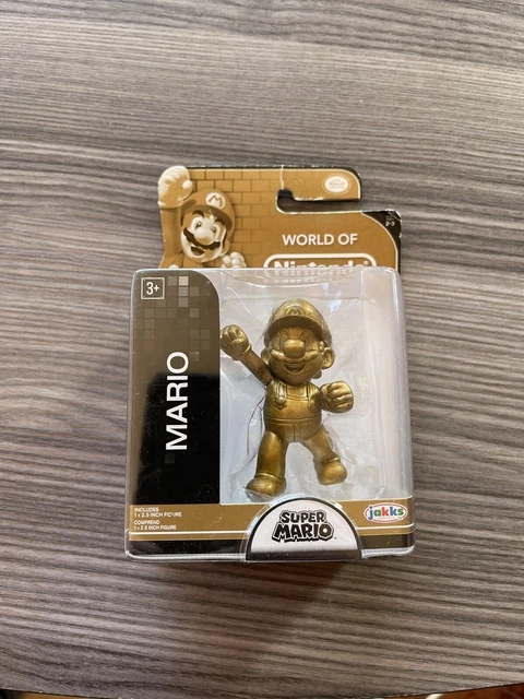 WORLD OF NINTENDO Gold Trophy Series Super Mario 2.5" Figure Jakks ...