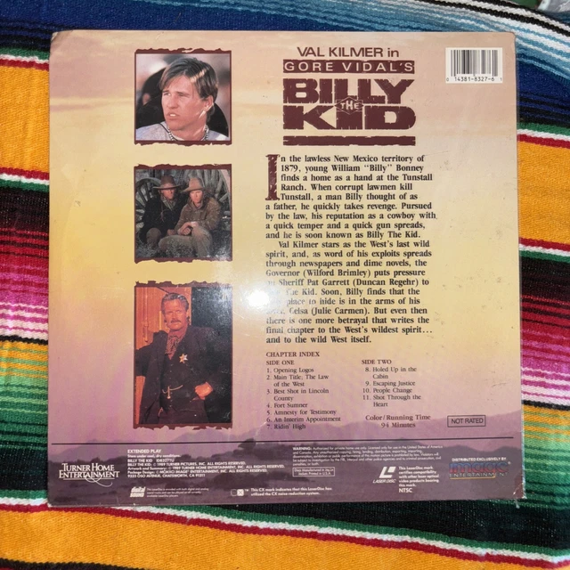 BILLY THE KID by Gore Vidal SEALED Laserdisc 1989 Val Kilmer £22.74 ...